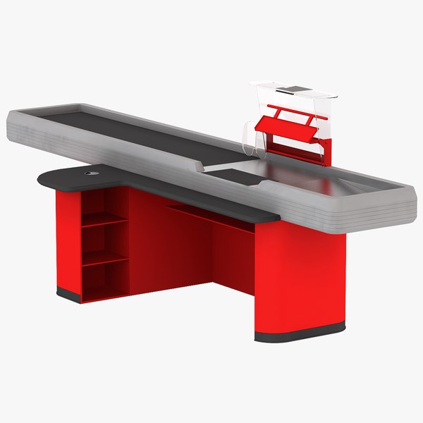 cash counter 3 3d model