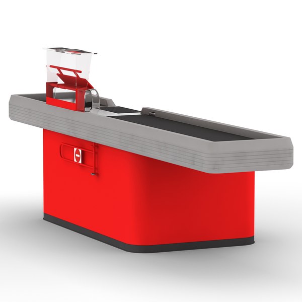 cash counter 3 3d model