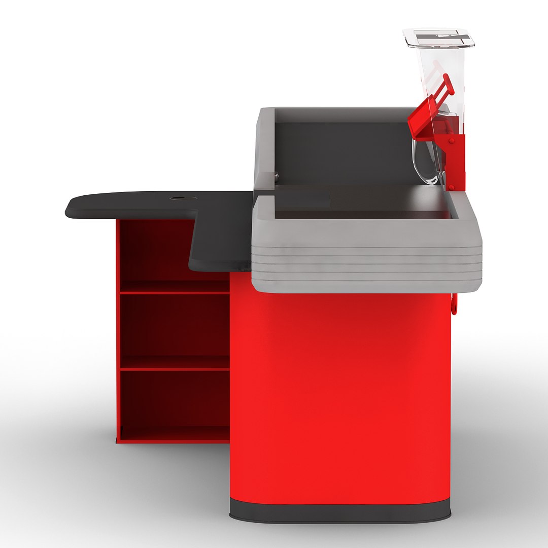 Cash Counter 3 3d Model