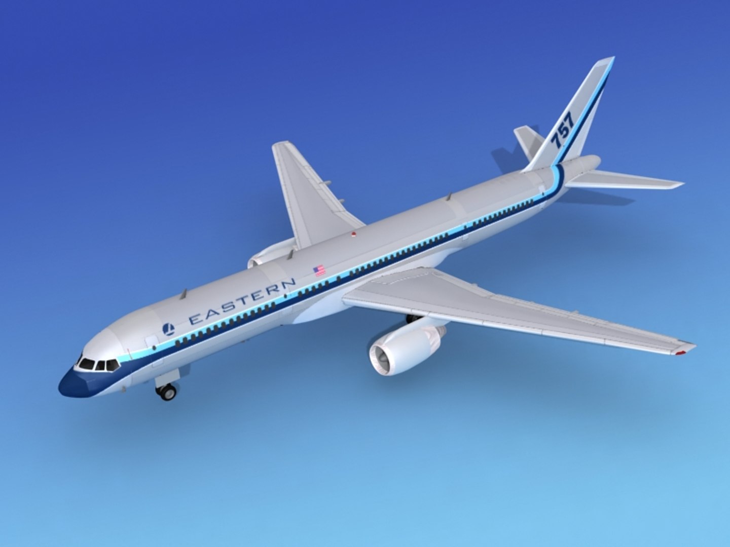 Airline Boeing 757 757-200 3d Max