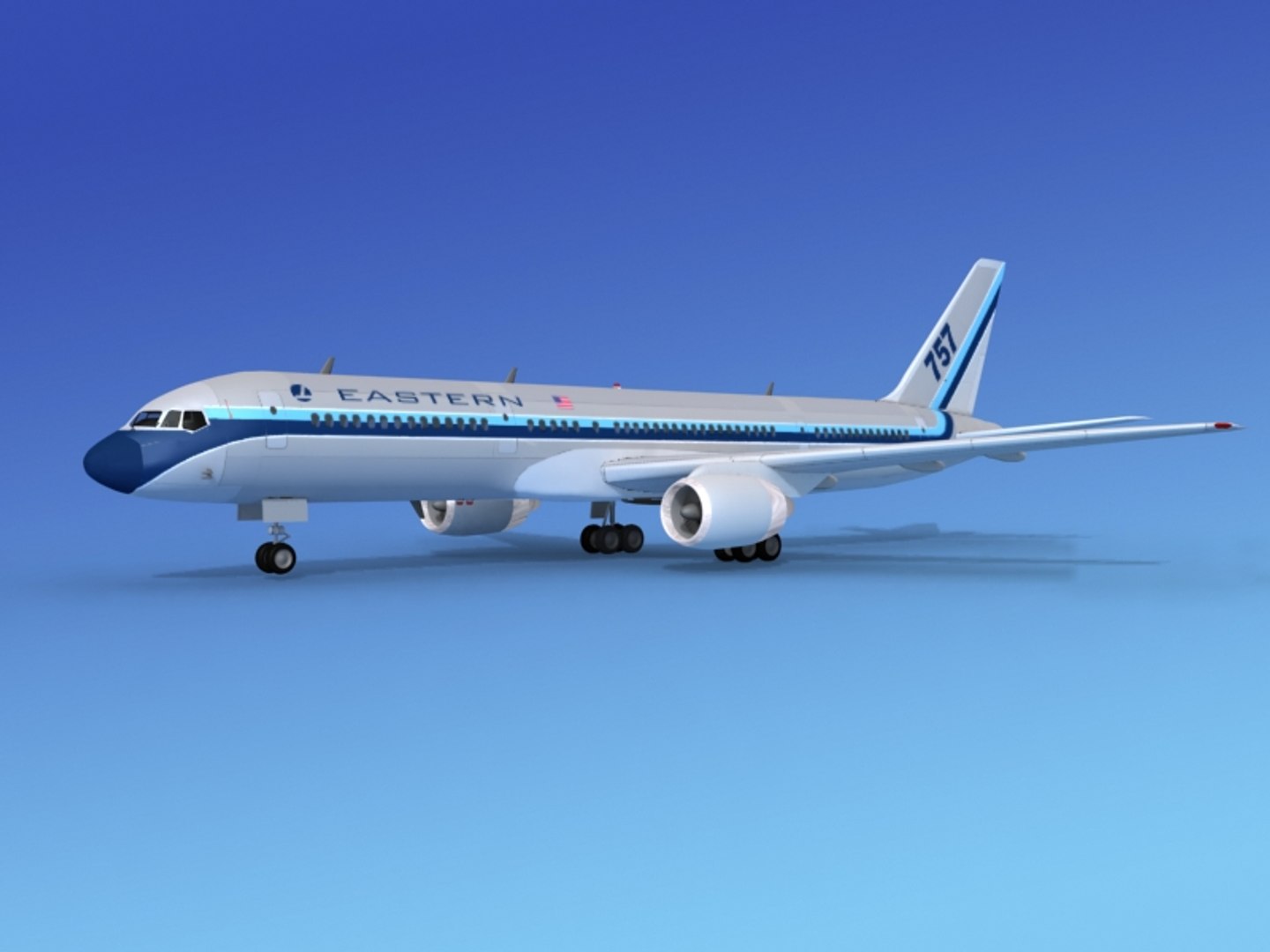 Airline Boeing 757 757-200 3d Max