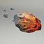 Low-poly Meteorites 3d Model