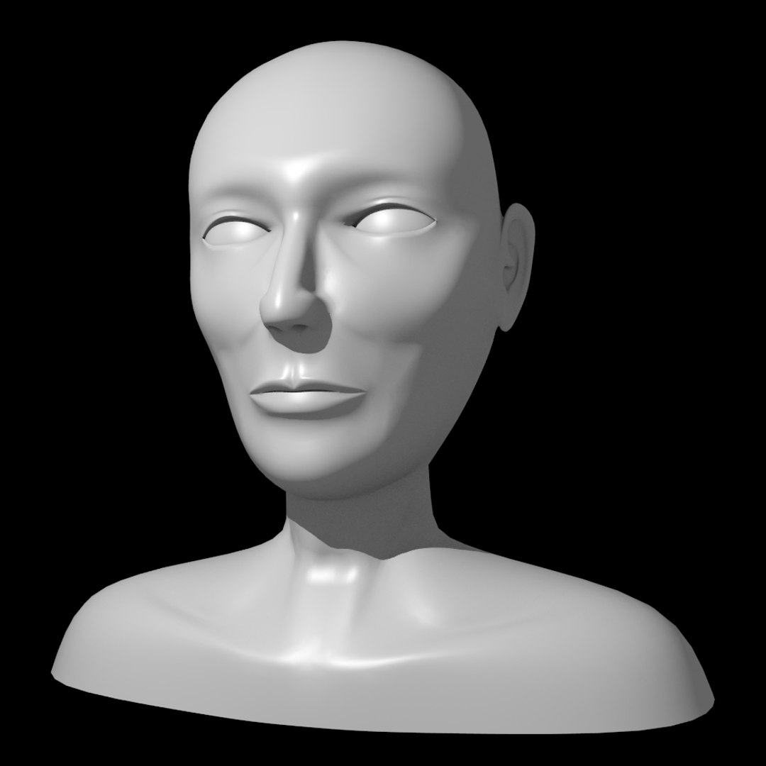 Male Head Obj