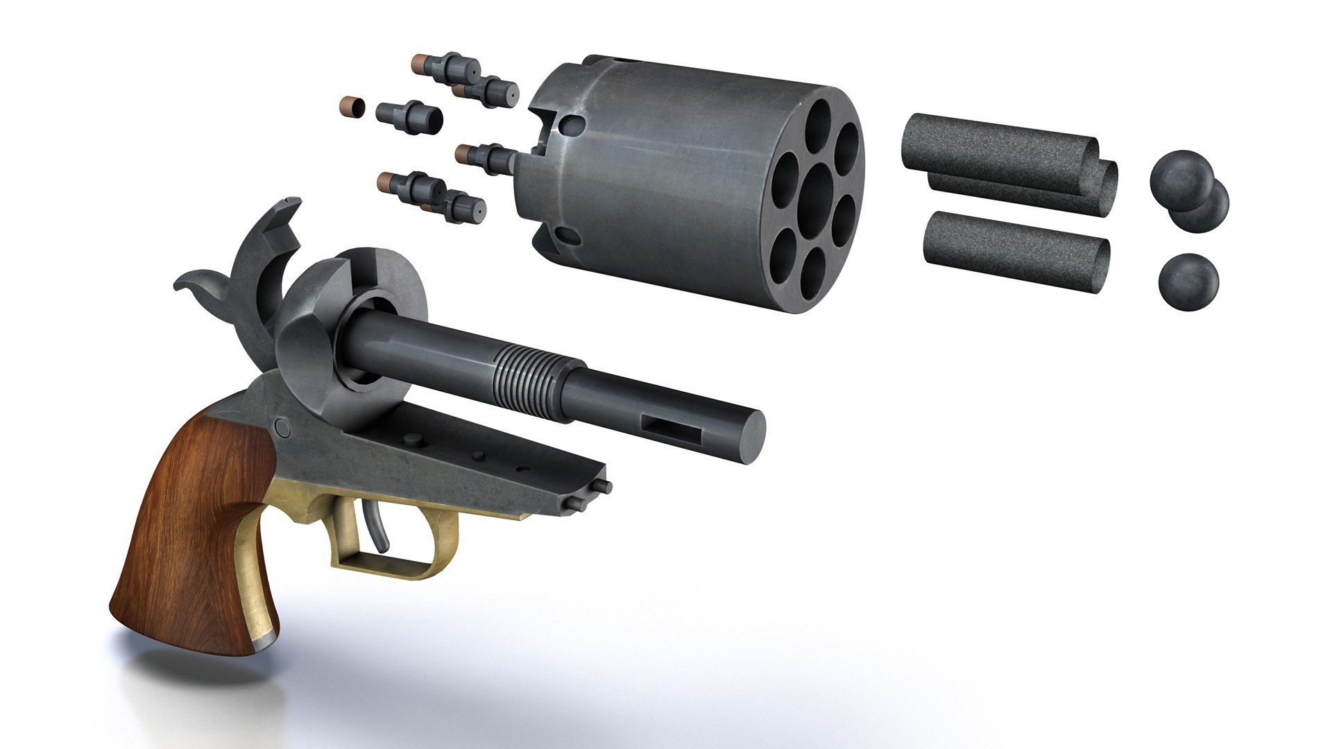 Colt Walker Revolver Model - TurboSquid 1739440