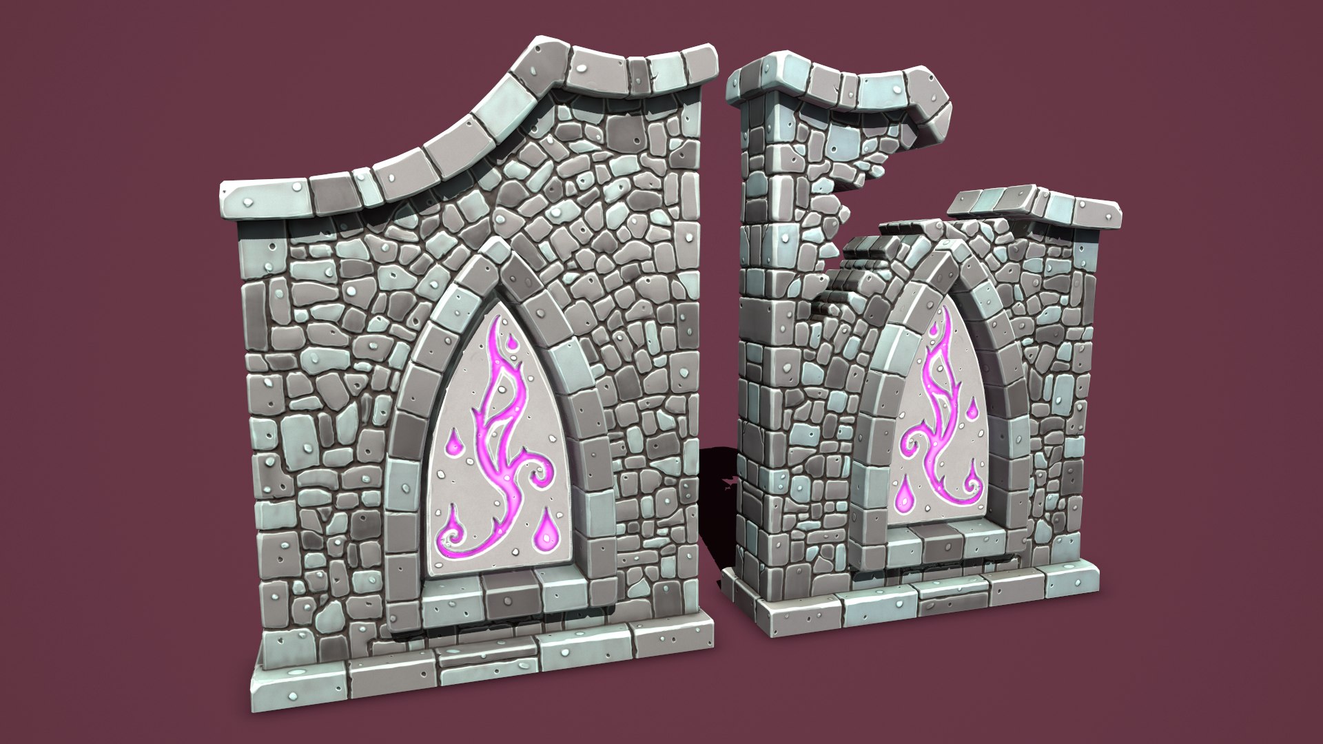 Fantasy wall 1 3D model - TurboSquid 1716716