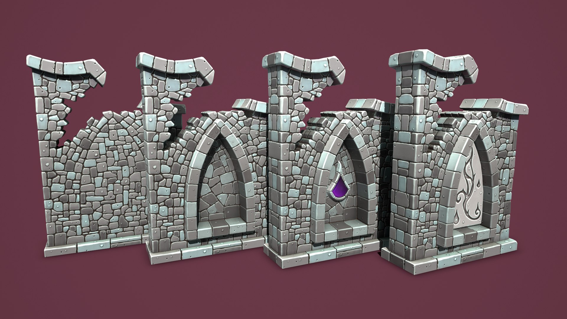 Fantasy Wall 1 3D Model - TurboSquid 1716716