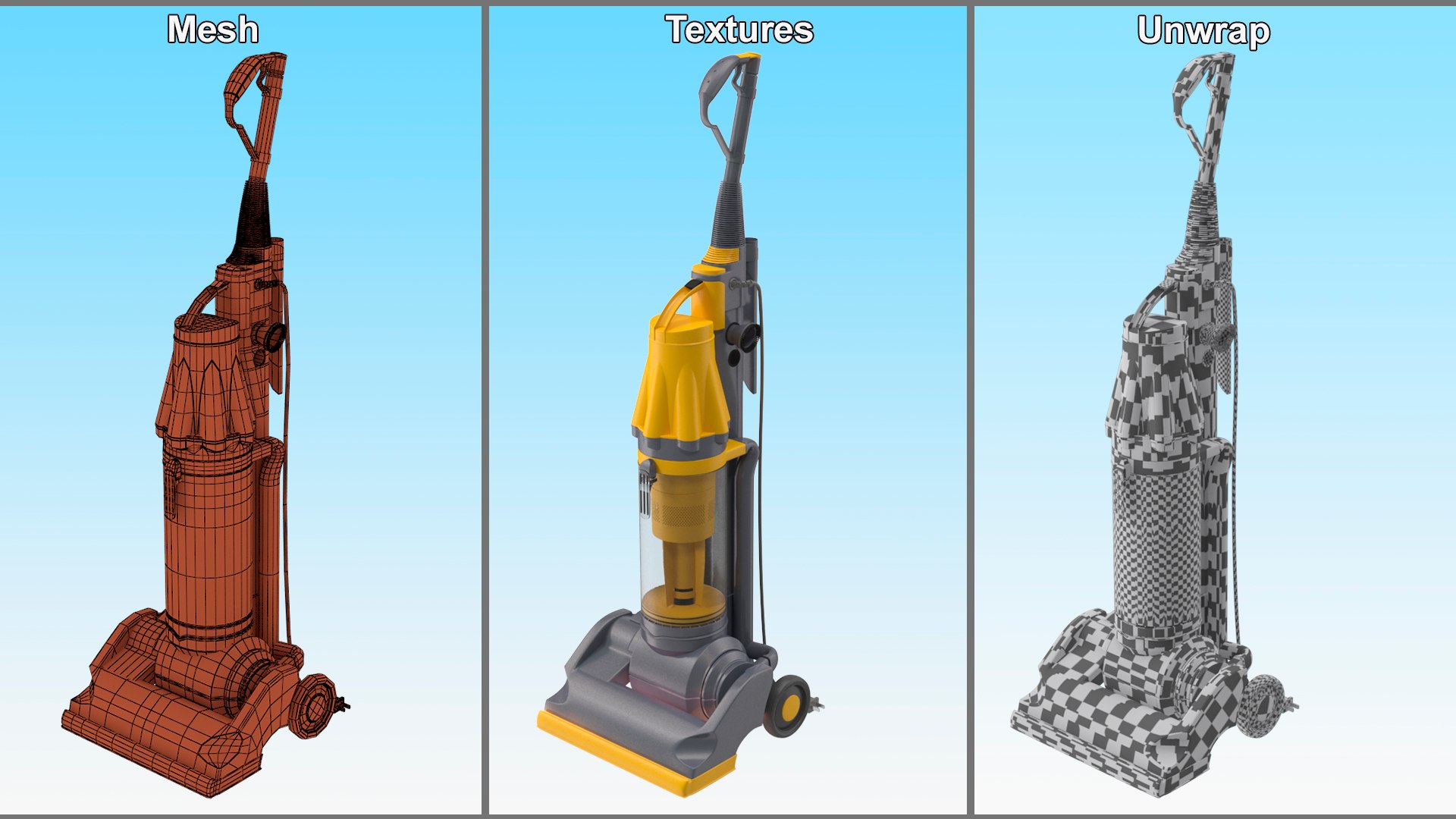 3D Upright Vacuum Cleaner Model - TurboSquid 2129023