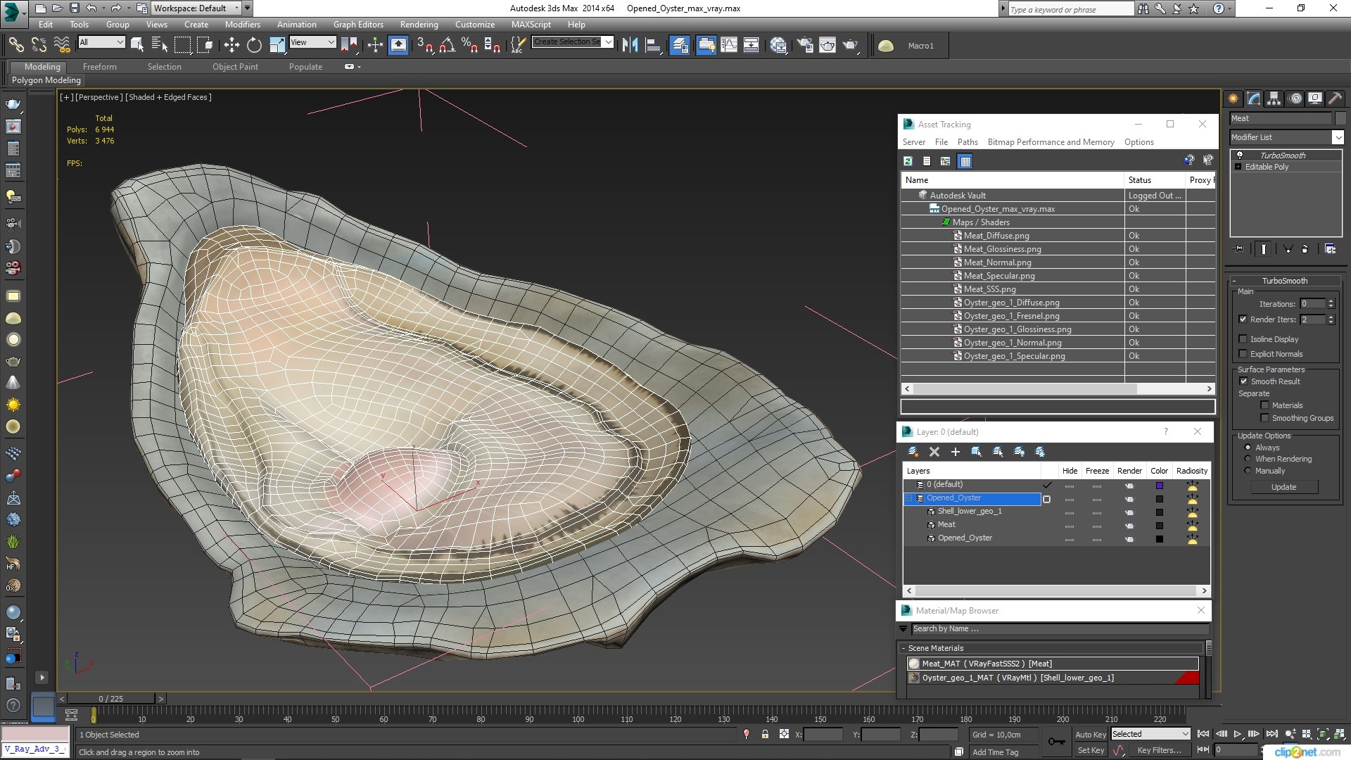 3D Opened Oyster Model - TurboSquid 2268815