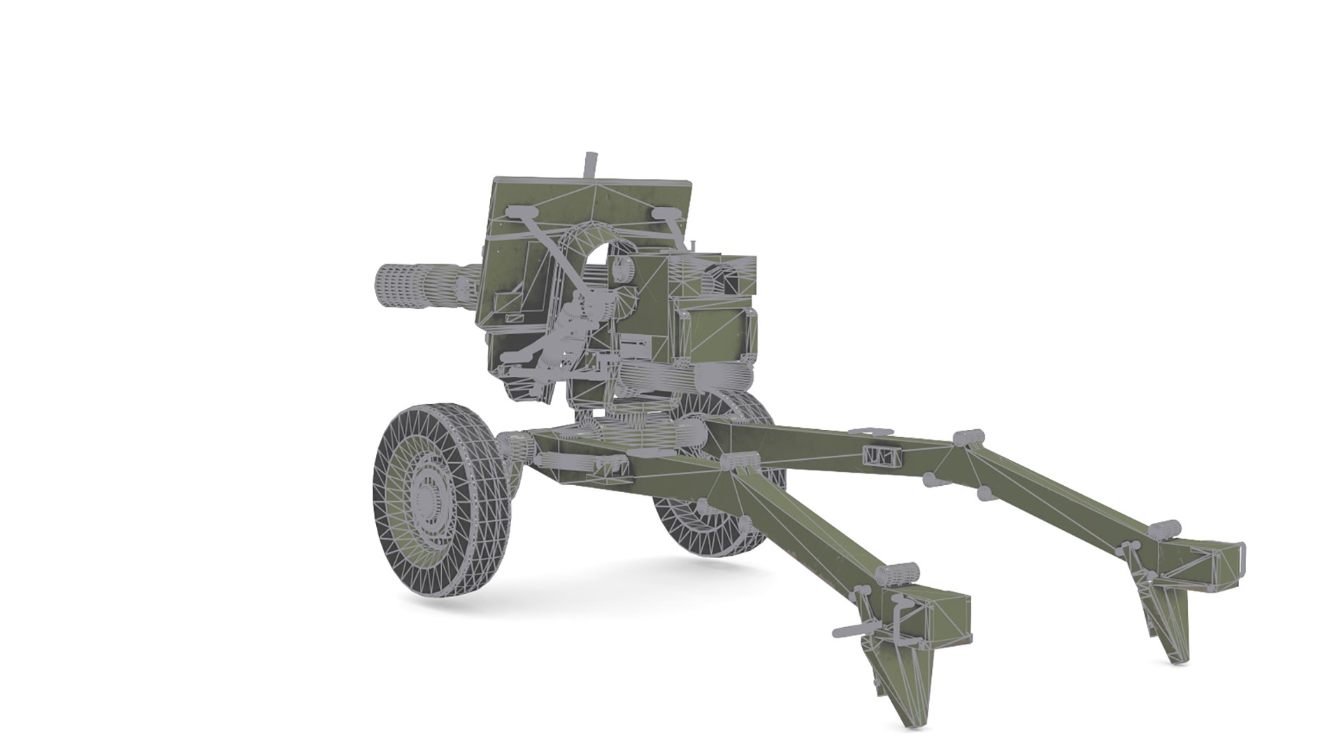 3D model OTO Melara Mod 56 105mm - TurboSquid 2150597