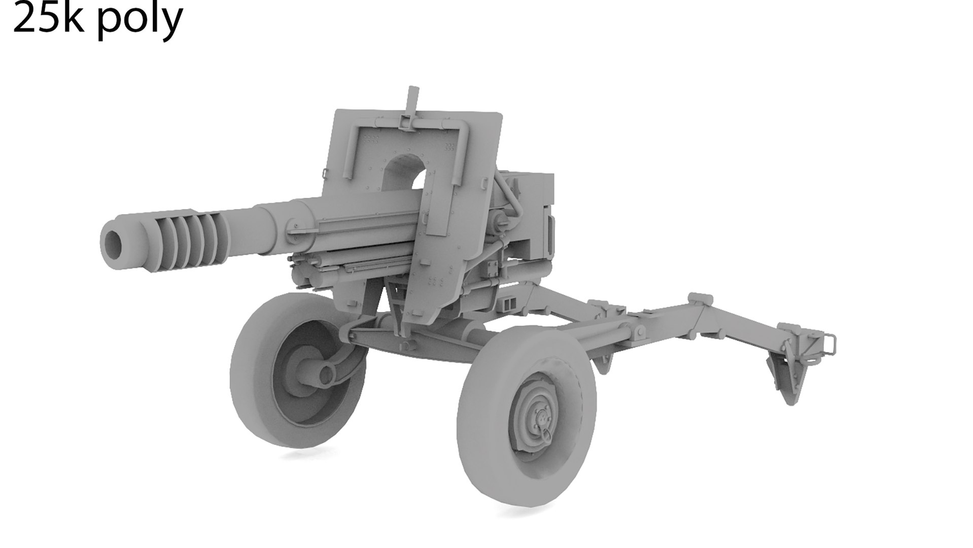 3D Model OTO Melara Mod 56 105mm - TurboSquid 2150597