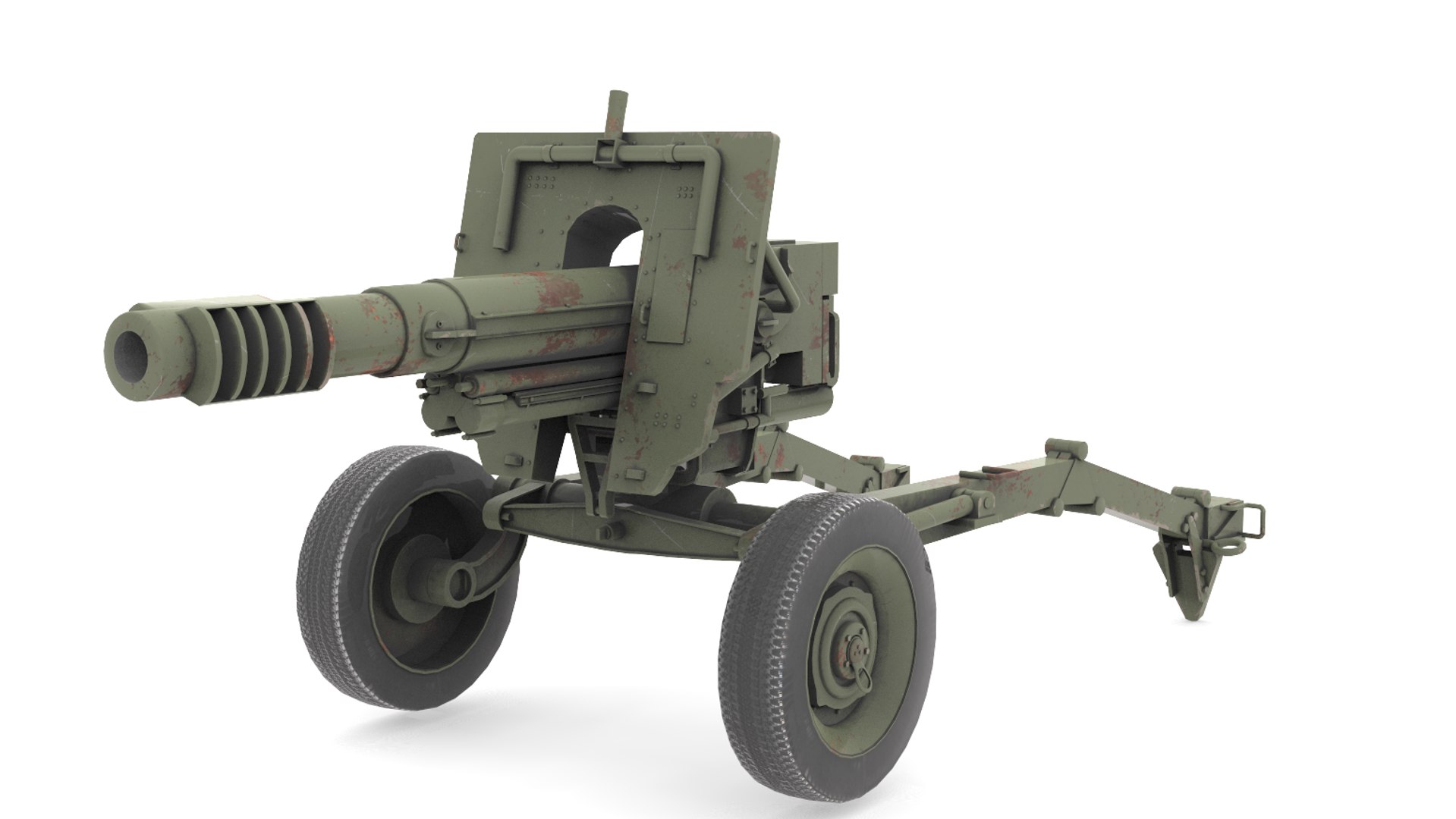 3D Model OTO Melara Mod 56 105mm - TurboSquid 2150597