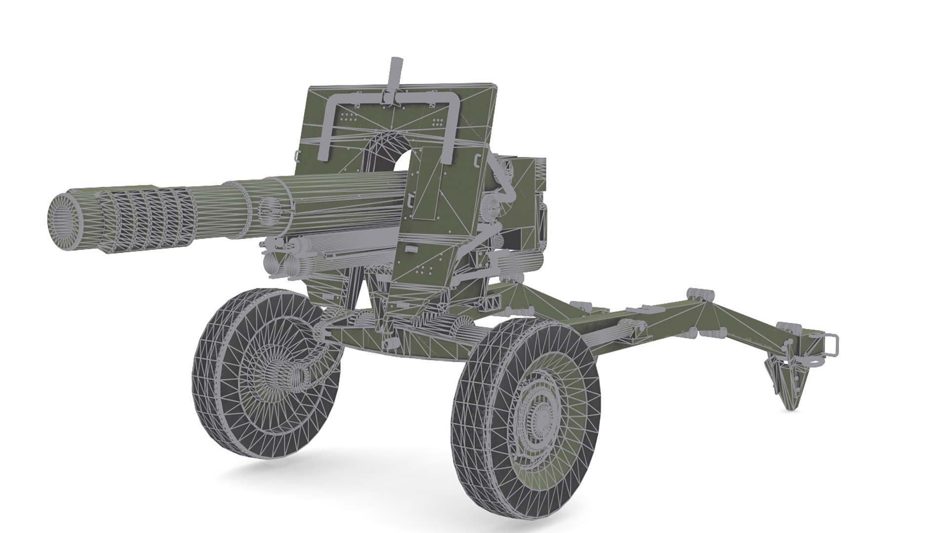 3D model OTO Melara Mod 56 105mm - TurboSquid 2150597