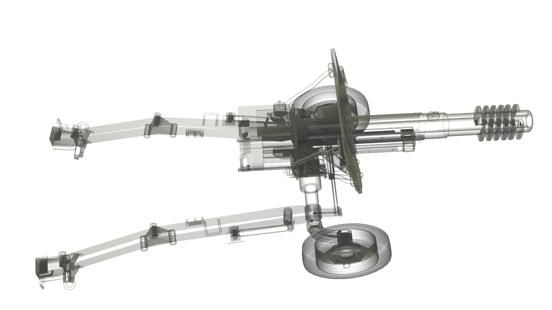 3D model OTO Melara Mod 56 105mm - TurboSquid 2150597