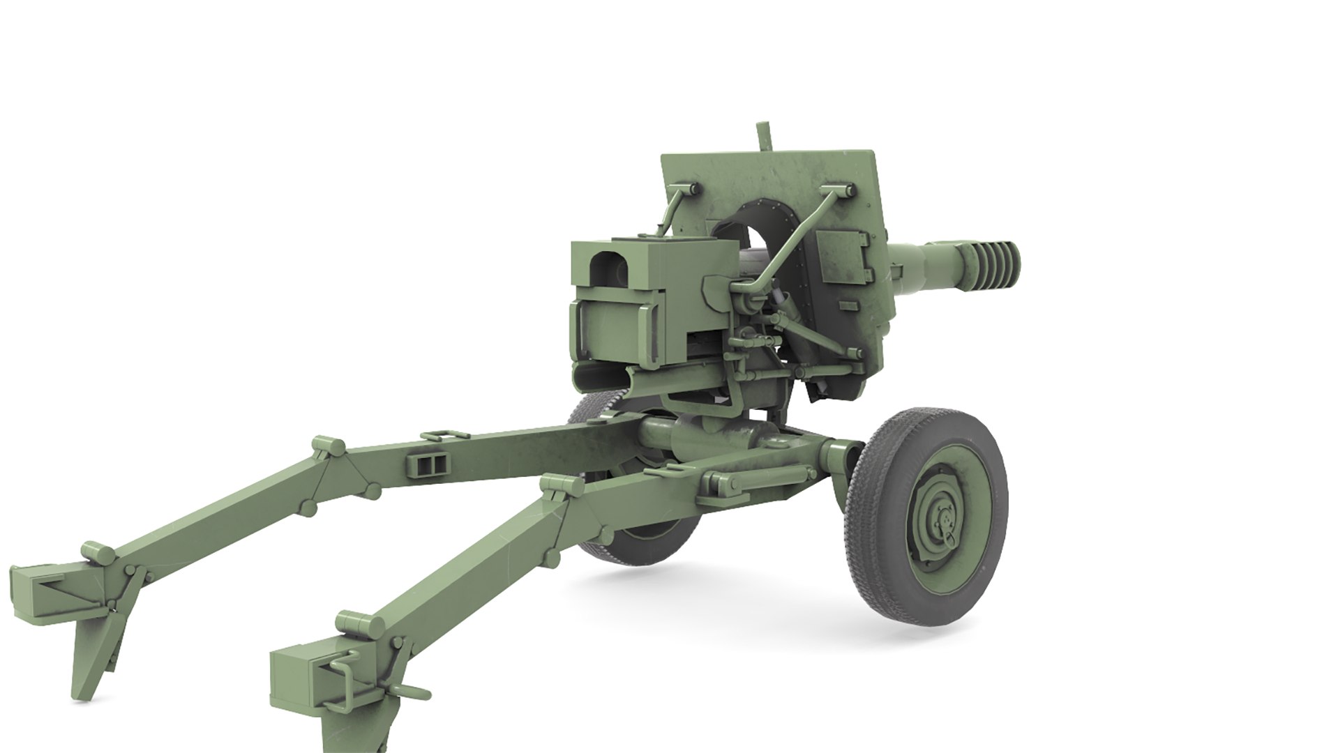 3D Model OTO Melara Mod 56 105mm - TurboSquid 2150597