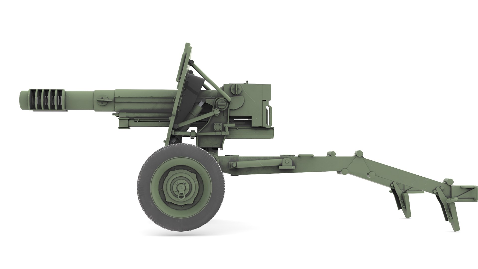 3D Model OTO Melara Mod 56 105mm - TurboSquid 2150597