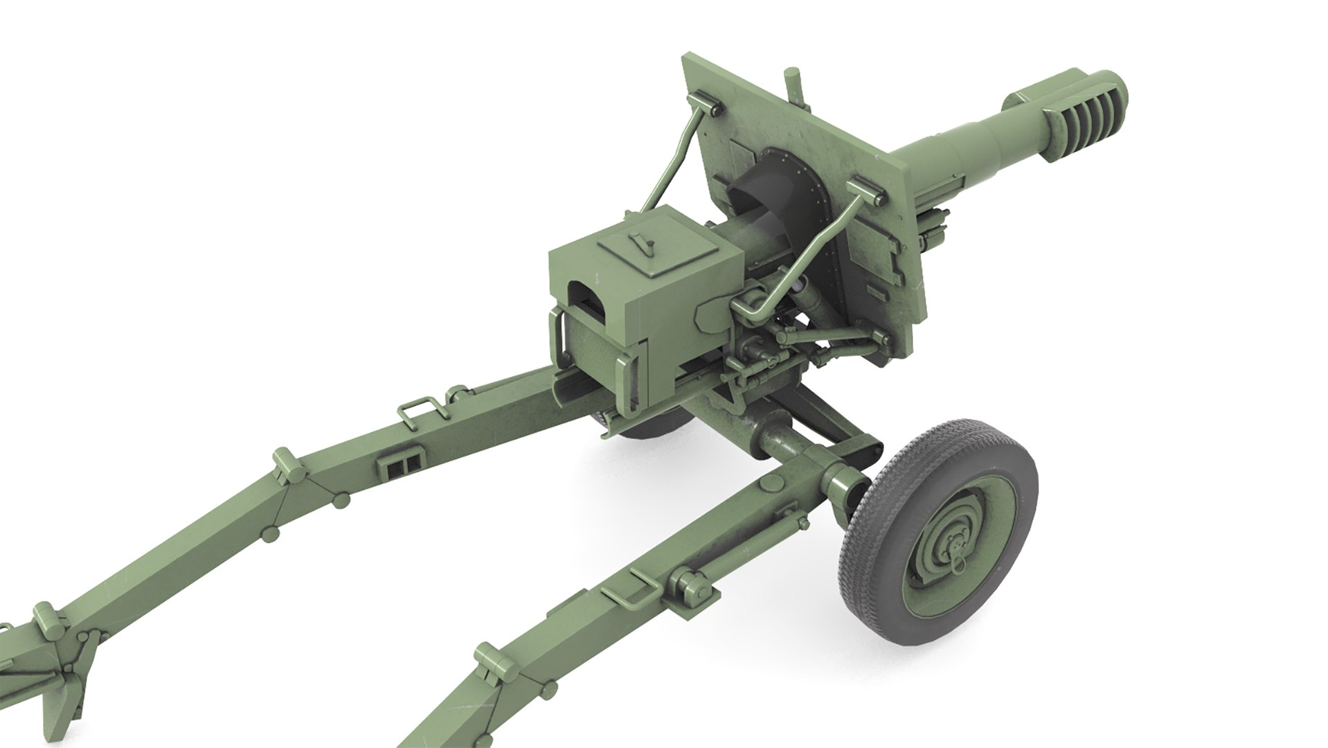 3D Model OTO Melara Mod 56 105mm - TurboSquid 2150597