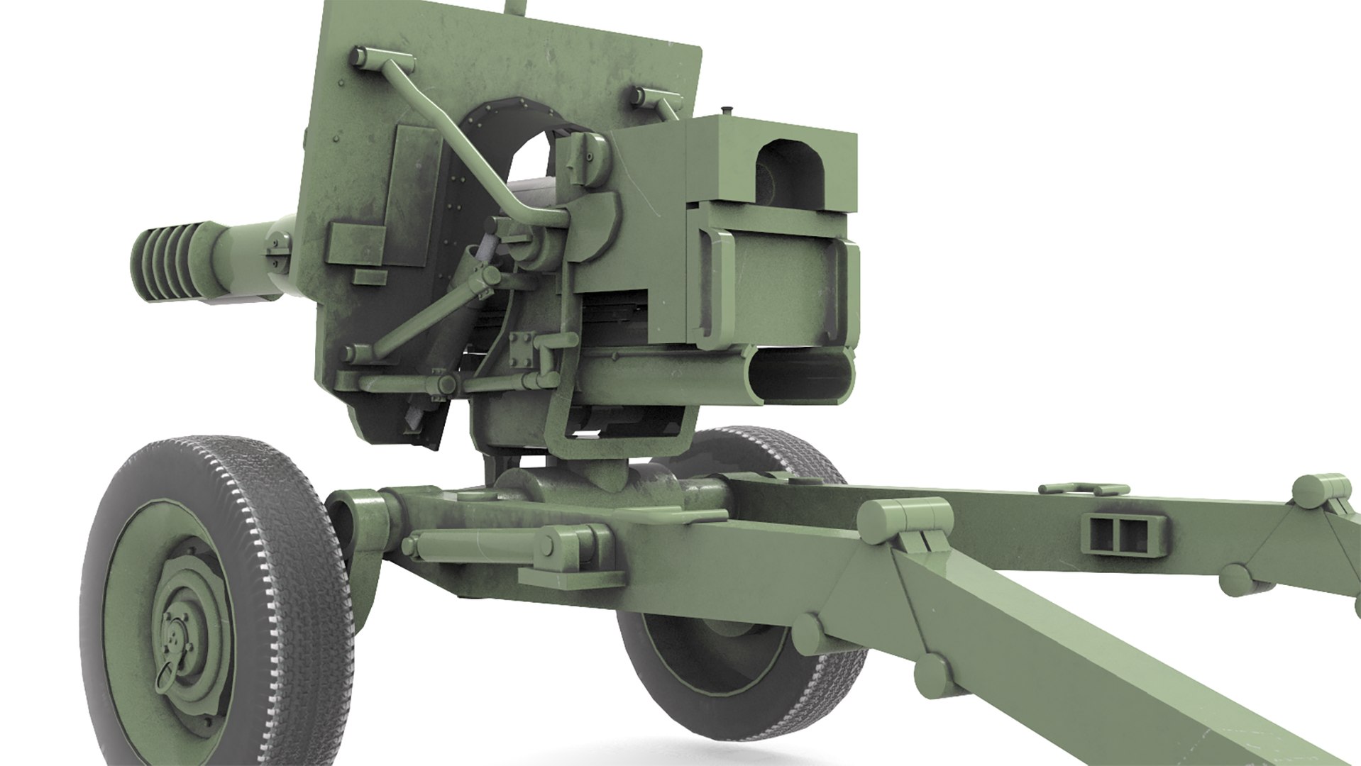 3D Model OTO Melara Mod 56 105mm - TurboSquid 2150597