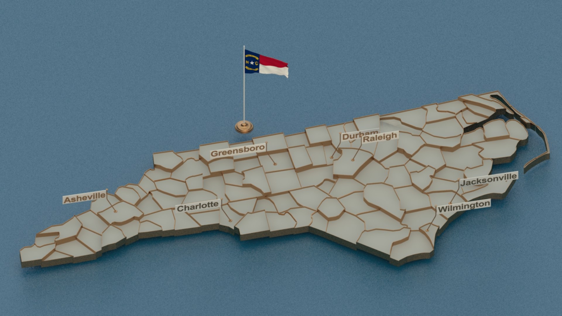 3D Model North Flag - TurboSquid 1703371