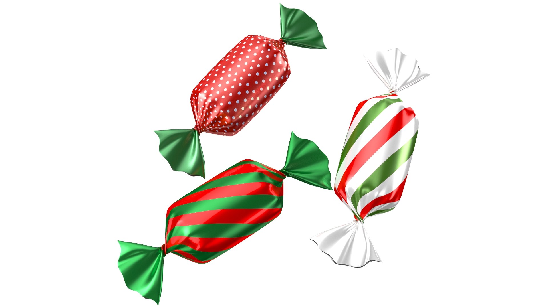 3D Detailed Christmas Candy Bonbon Model - TurboSquid 2156512