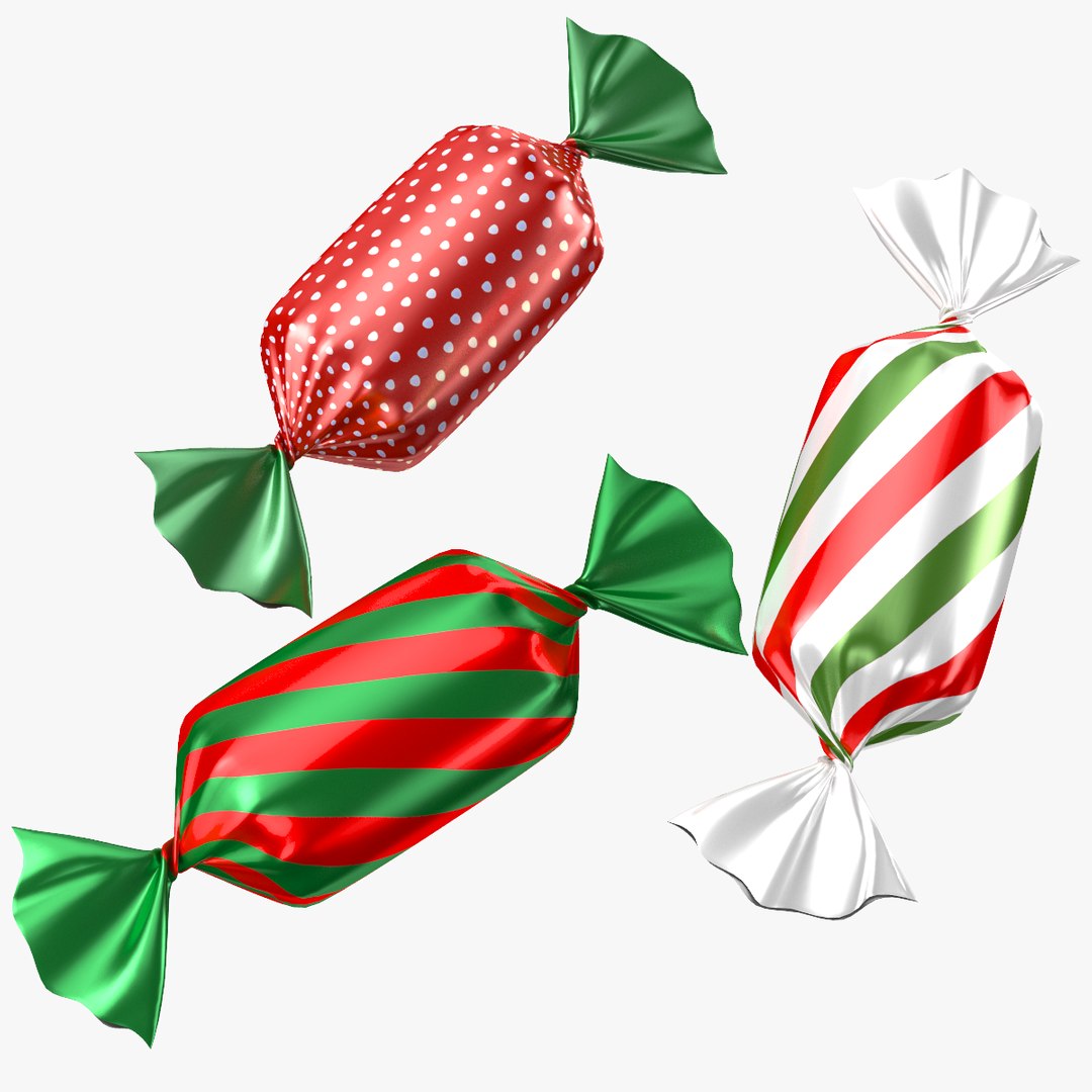 3D Detailed Christmas Candy Bonbon Model - TurboSquid 2156512