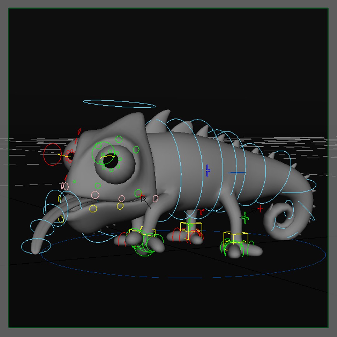 Free 3D Chameleon Cartoony Rig Model - TurboSquid 1182468