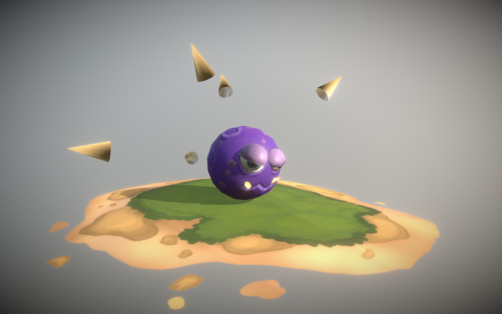 Needle Virus Bacteria Aliens Cartoon 3D Model - TurboSquid 1287752