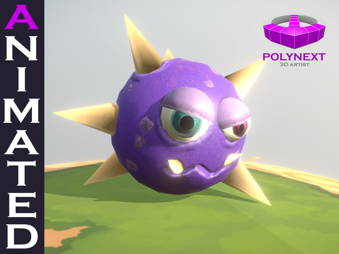 Needle Virus Bacteria Aliens Cartoon 3D Model - TurboSquid 1287752