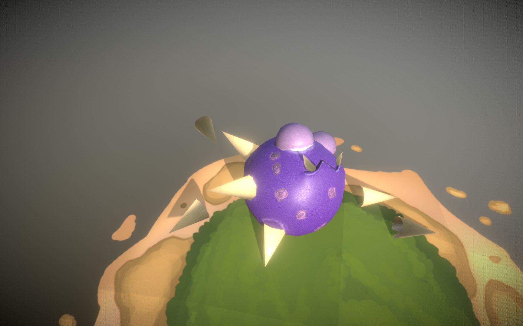 Needle Virus Bacteria Aliens Cartoon 3D Model - TurboSquid 1287752