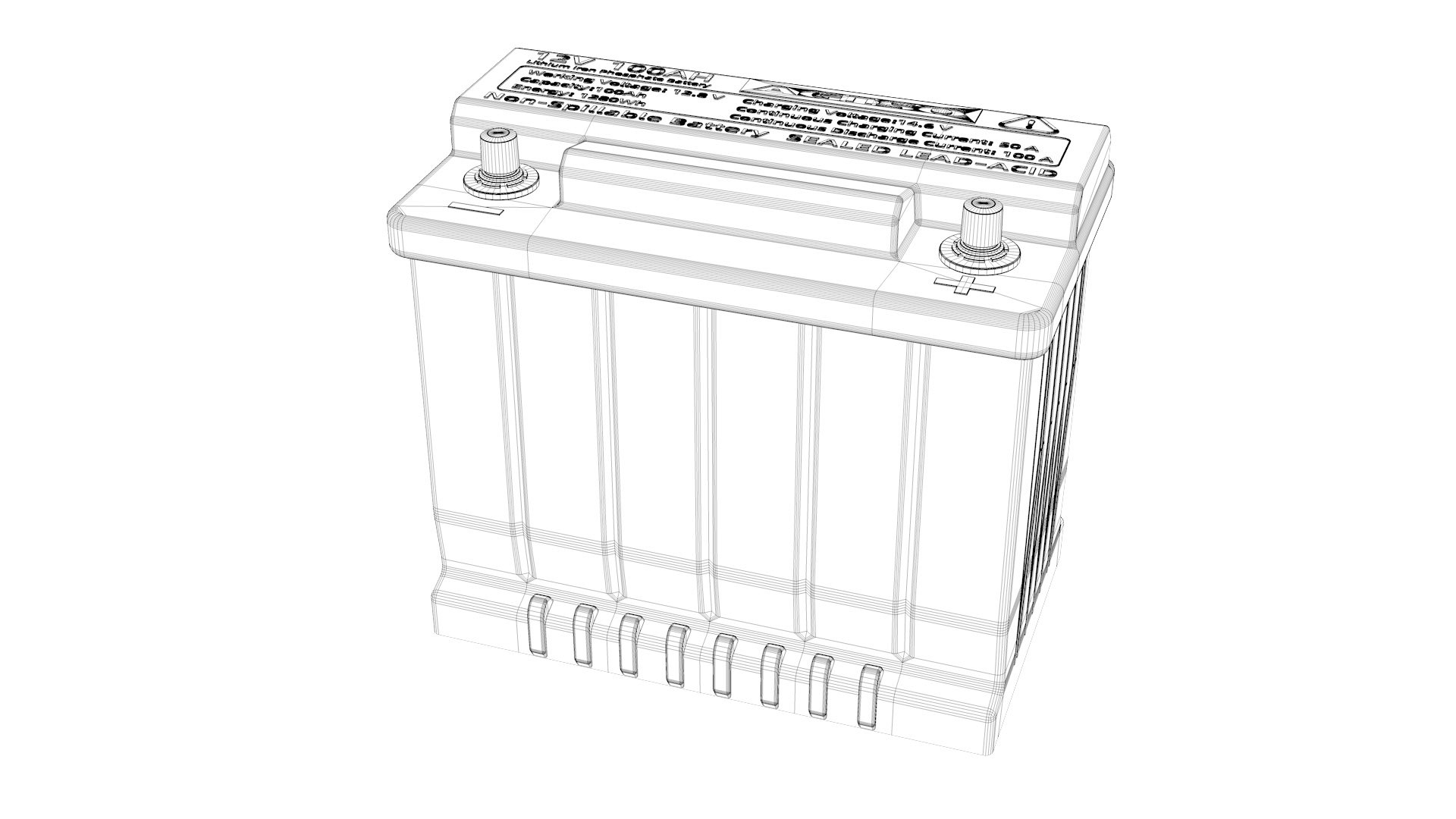 AUTO Battery Lead Acid Batteries 3D Mode 3D Model - TurboSquid 2204524