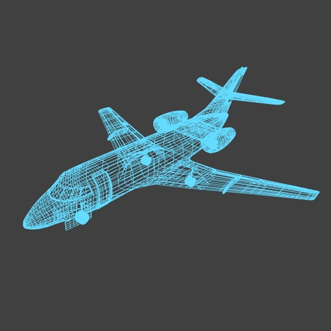 3d Model Jet Dassault Falcon