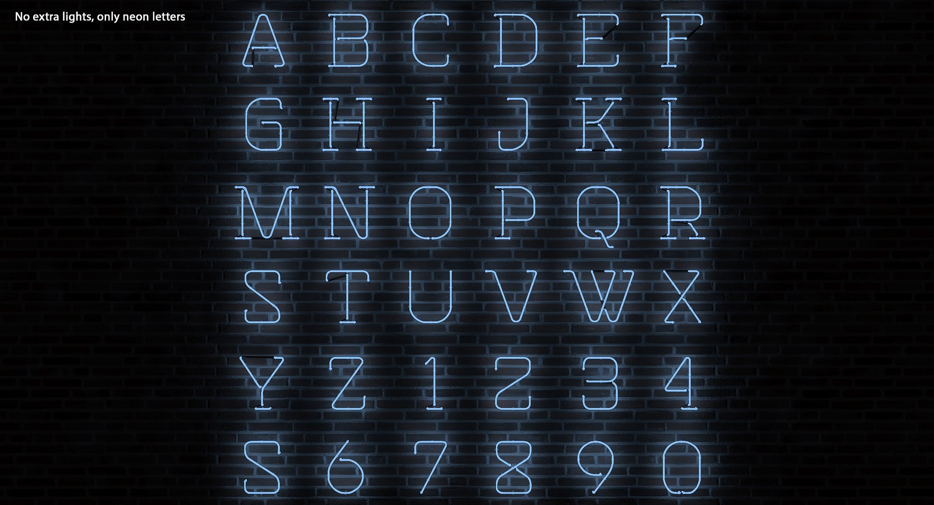 3D Neon Letter Model - TurboSquid 1713041