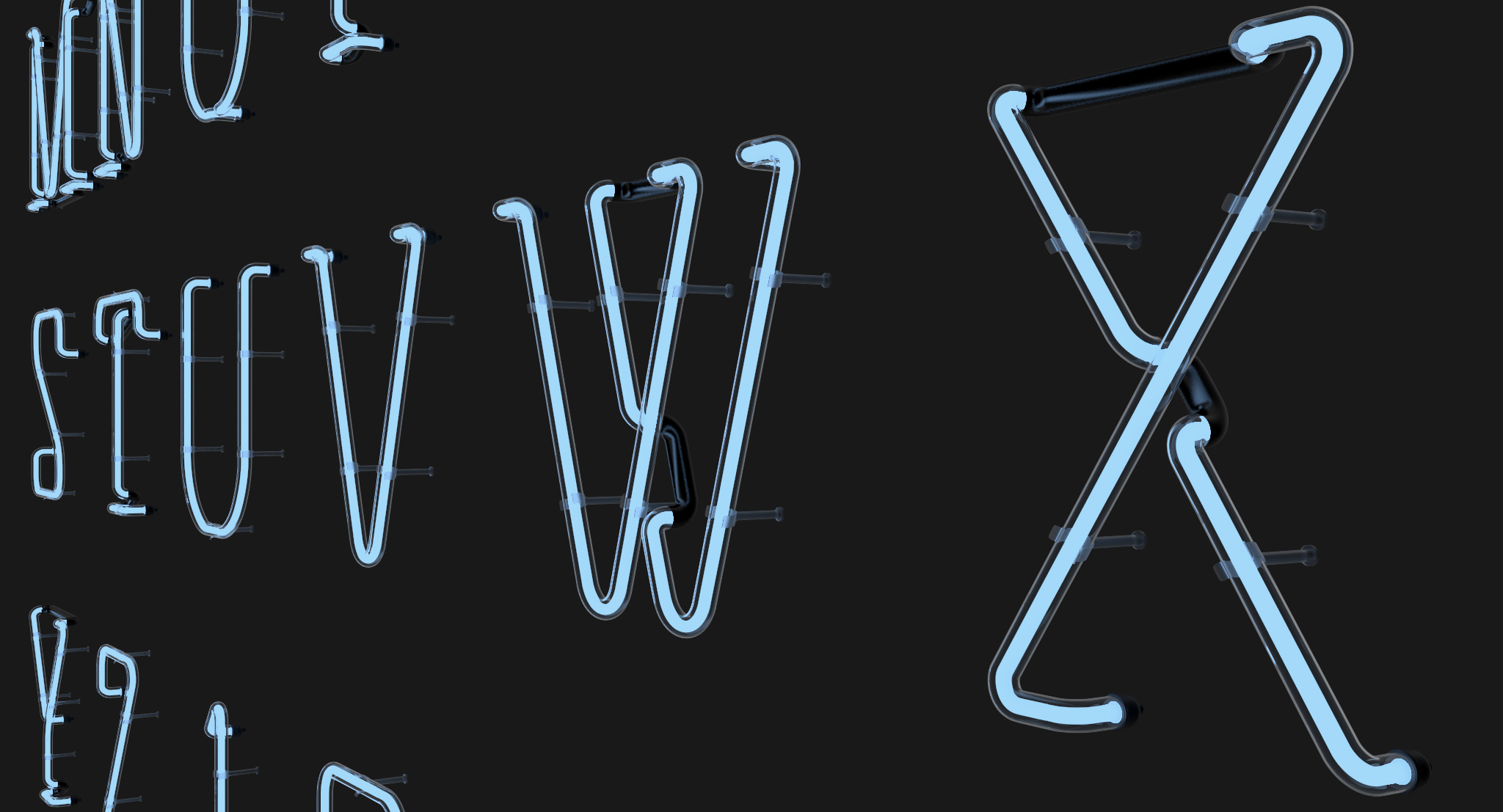 modelo 3d Letras de neón - TurboSquid 1713041
