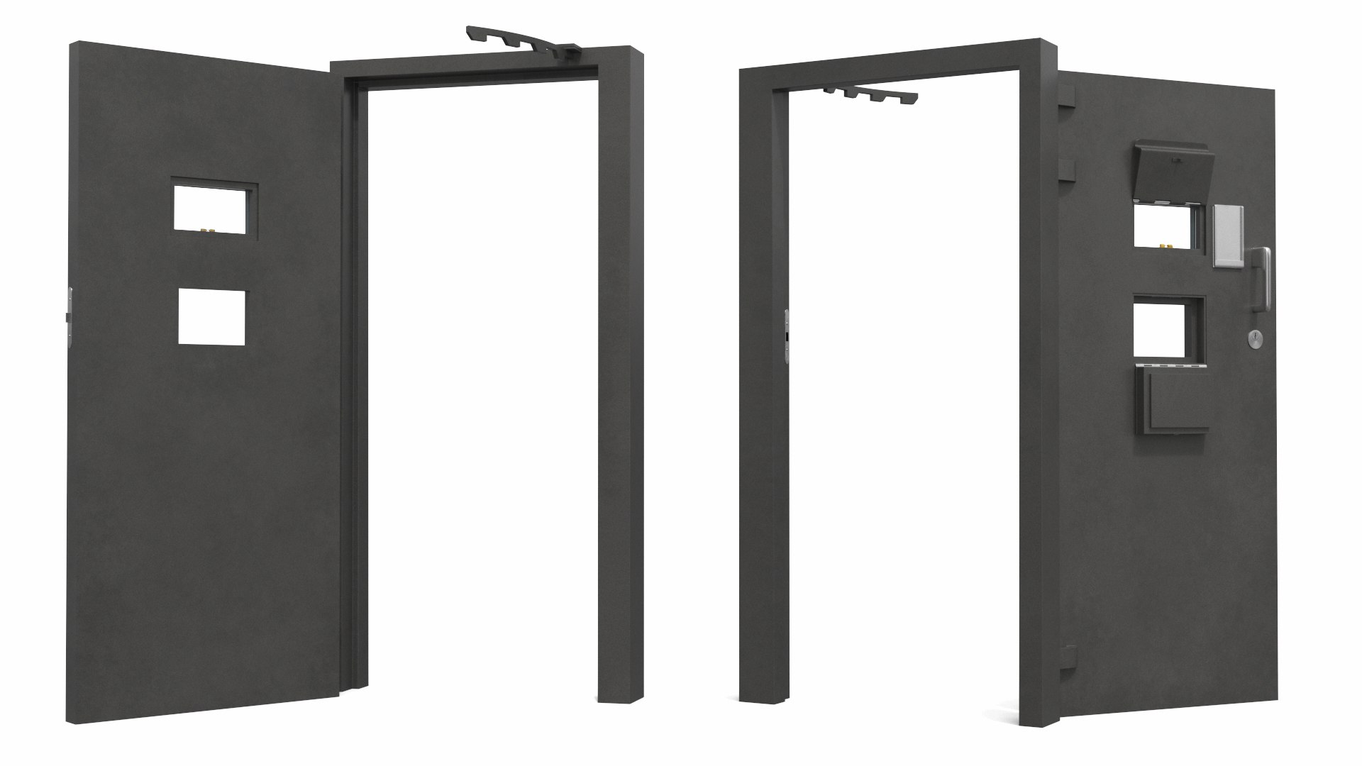 Prison Cell Security Door Steel 3D Model - TurboSquid 2516734