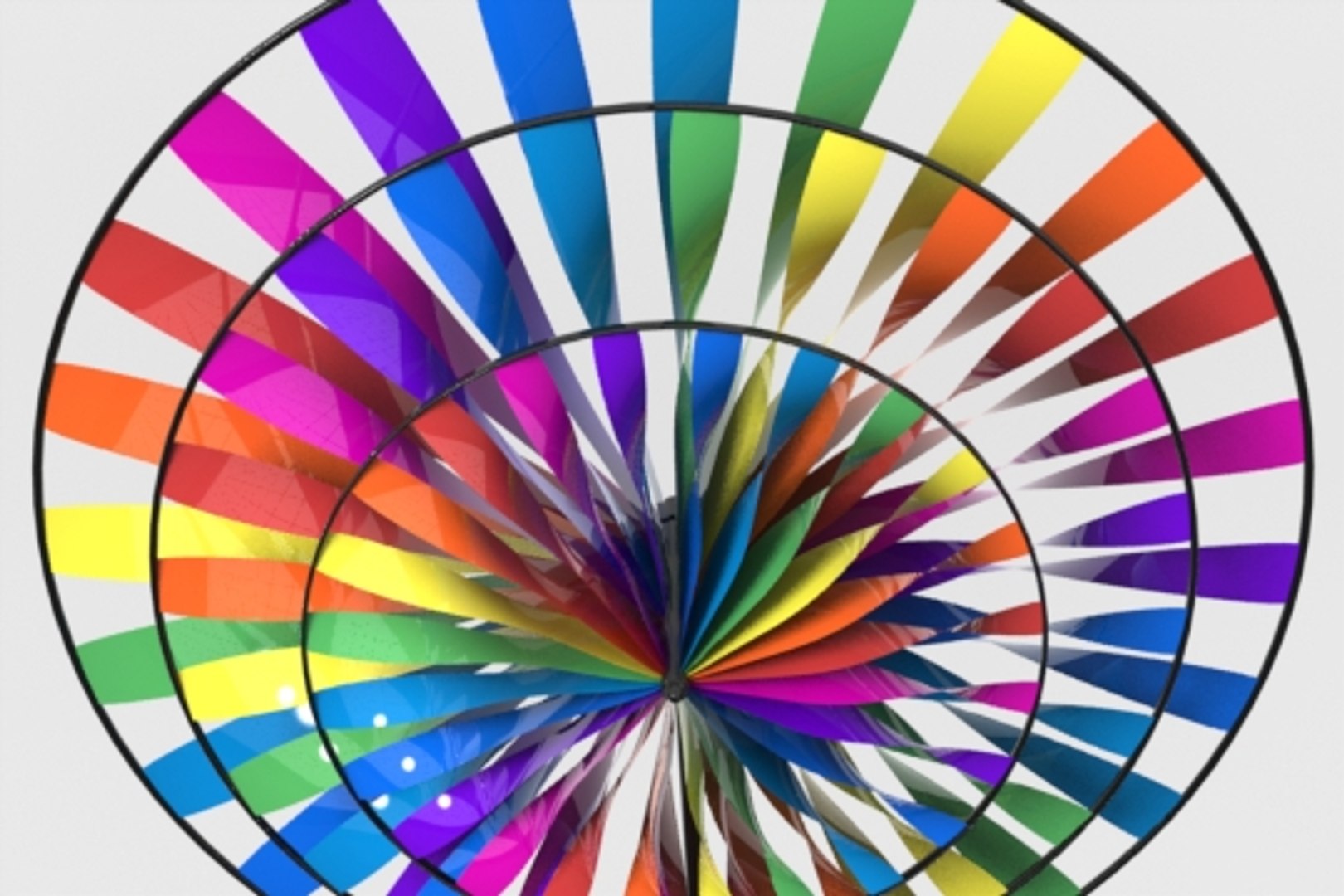 3d model modern pinwheel