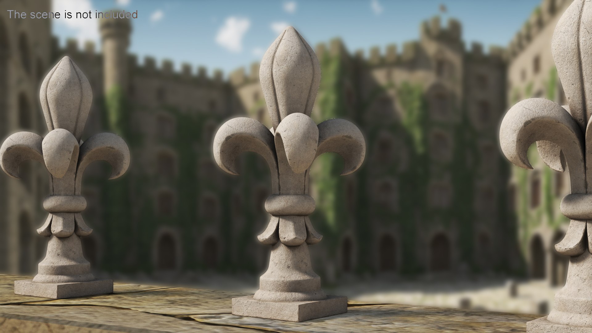 3D Fleur De Lis Finial Stone Model - TurboSquid 2250546