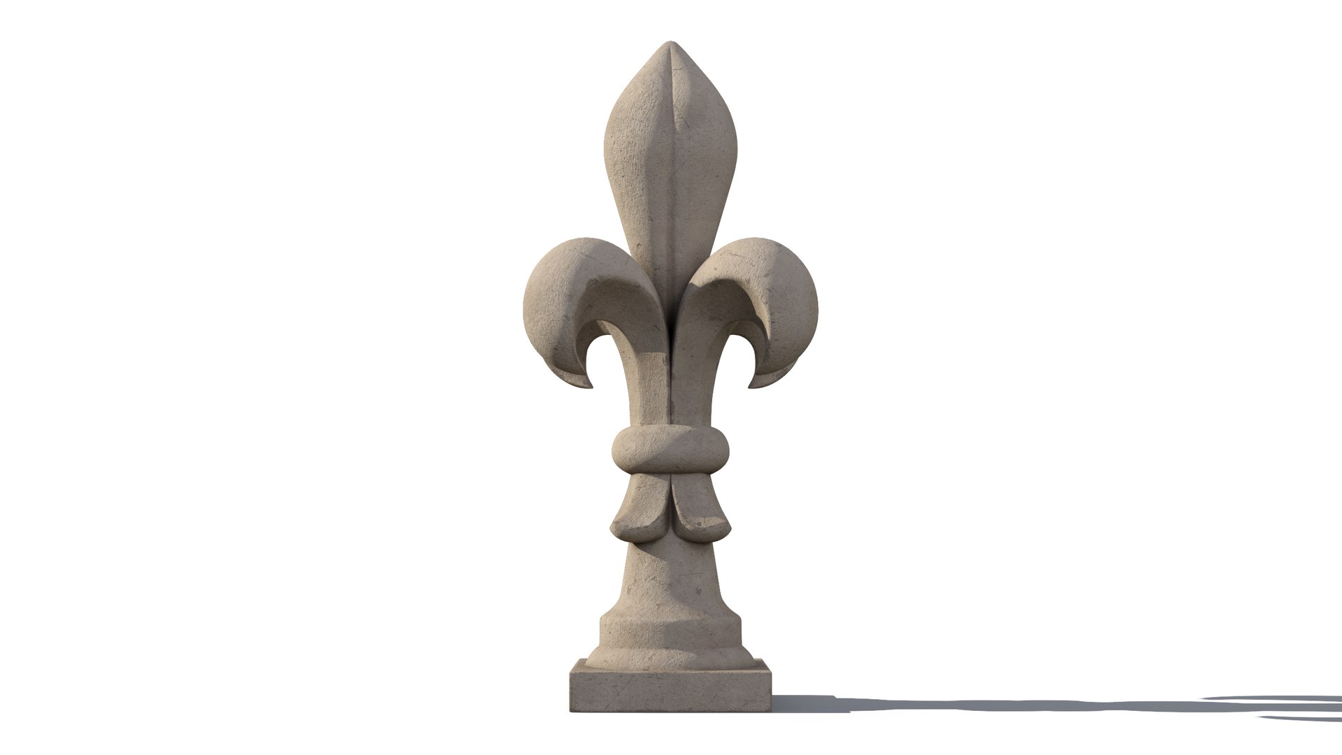 3D Fleur De Lis Finial Stone Model - TurboSquid 2250546