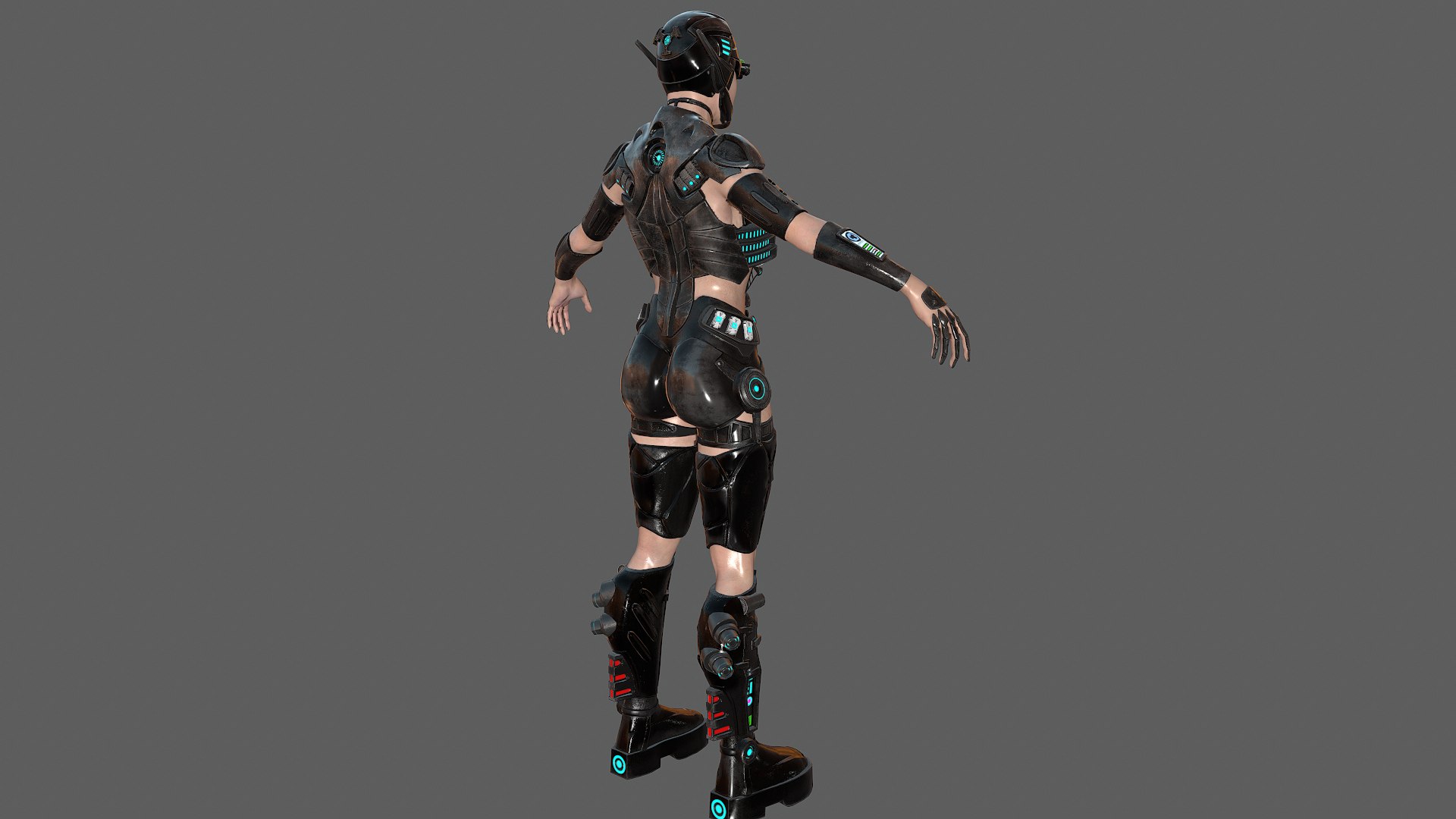 3D Sci Fi Ranger Black Colour Model - TurboSquid 1715529