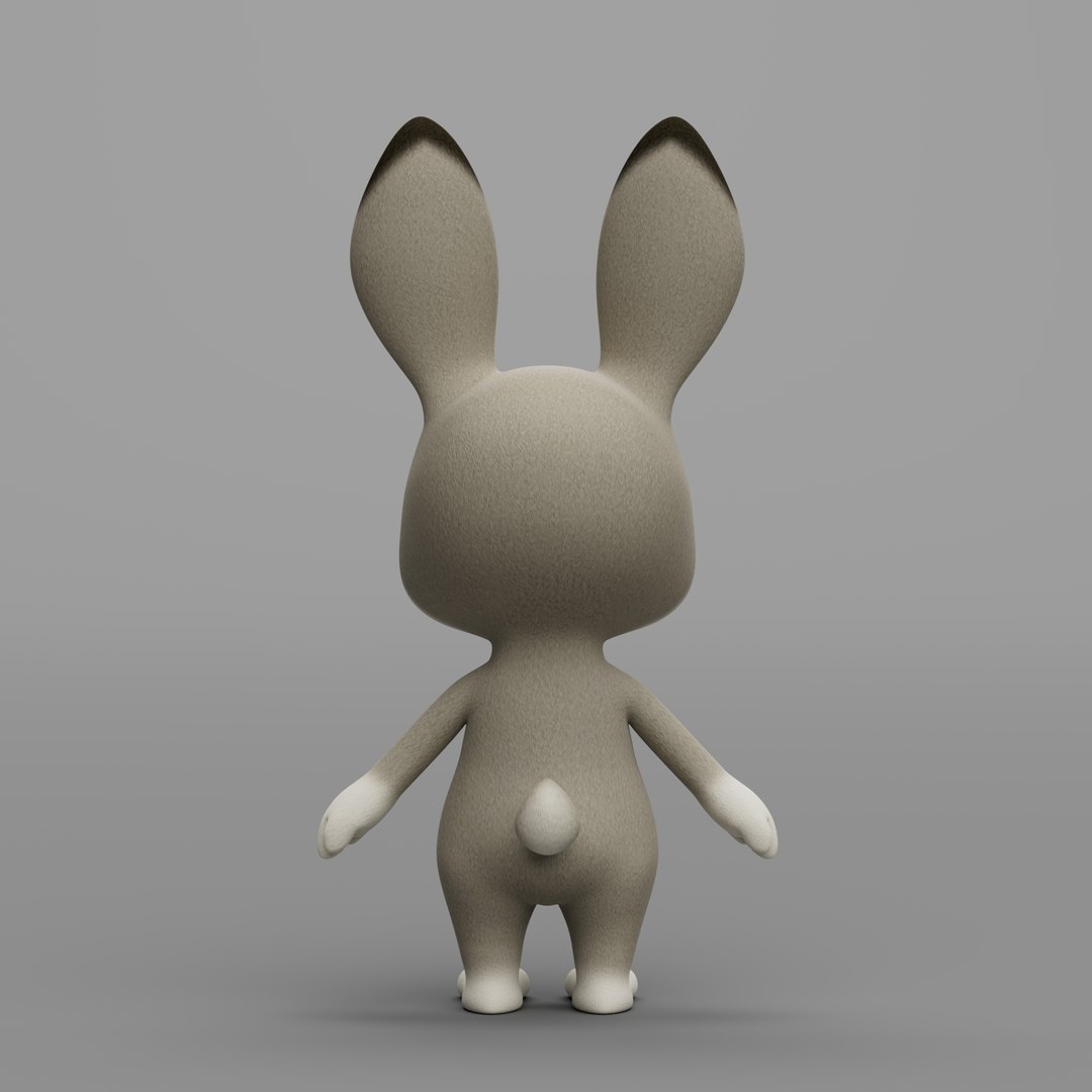 Rabbit Cartoon Character Modeling Textures 3D Model - TurboSquid 2075282