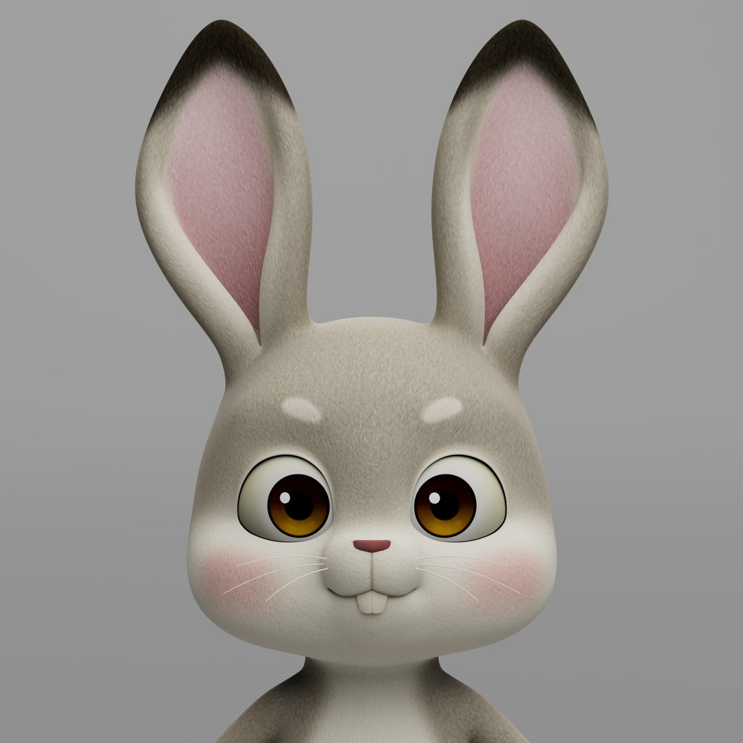 Rabbit Cartoon Character Modeling Textures 3D Model - TurboSquid 2075282