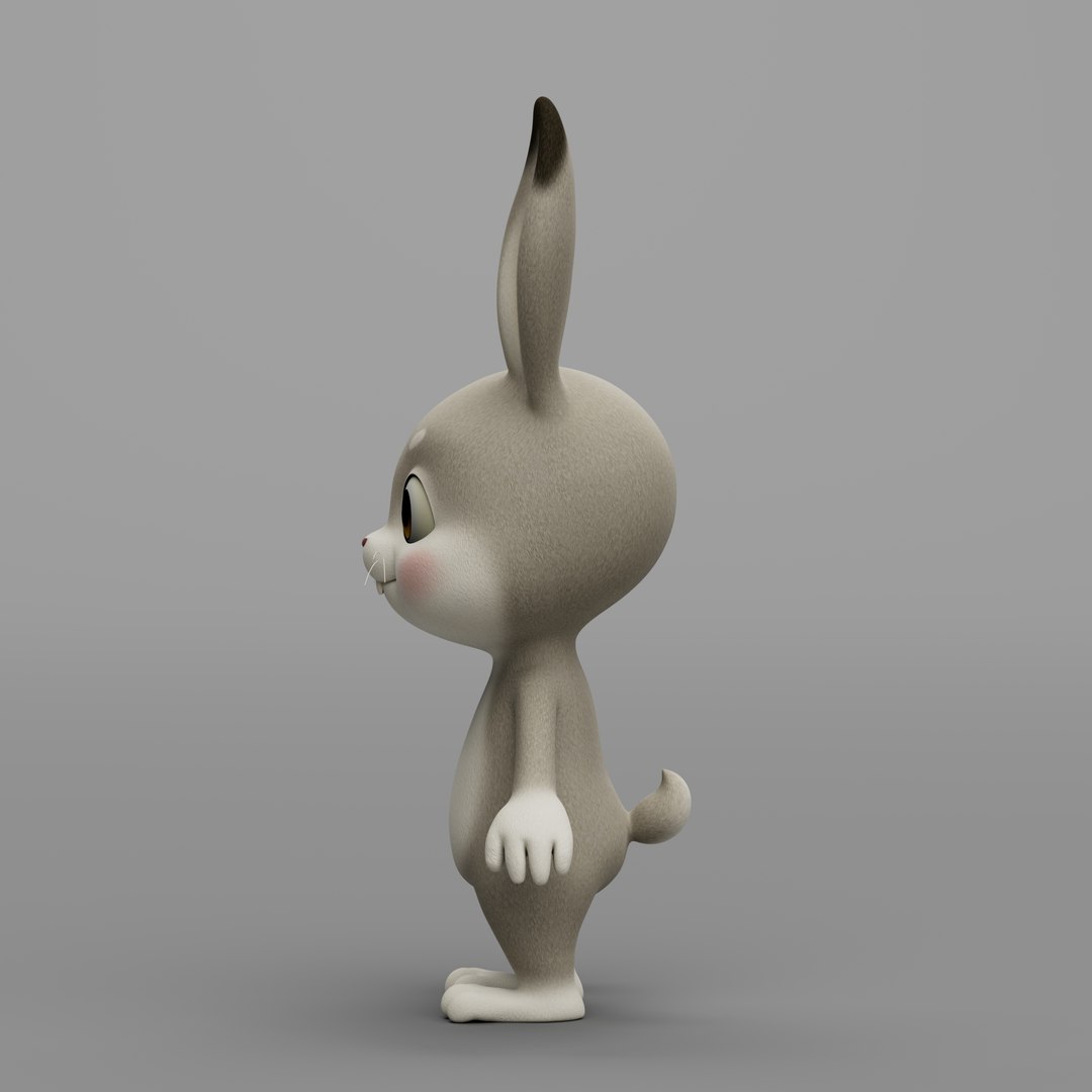 Rabbit Cartoon Character Modeling Textures 3D Model - TurboSquid 2075282
