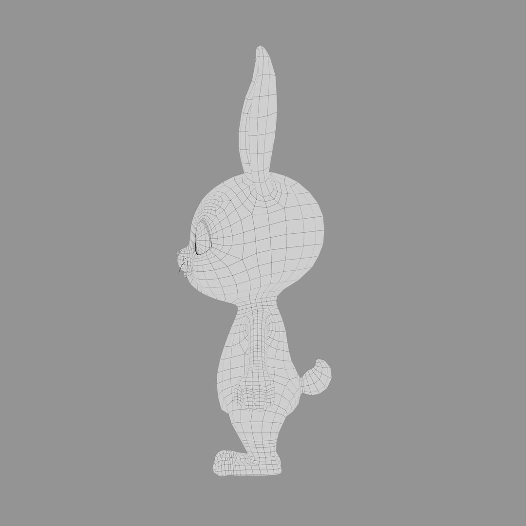 Rabbit Cartoon Character Modeling Textures 3D Model - TurboSquid 2075282