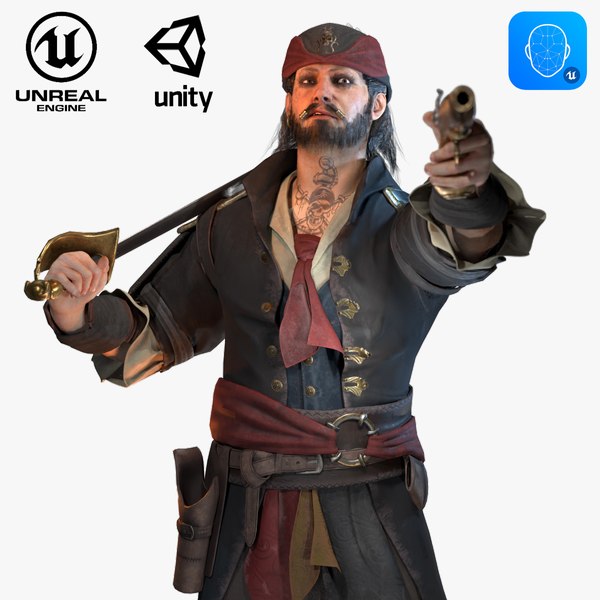 modelo 3d Pirate Captain - TurboSquid 2090019