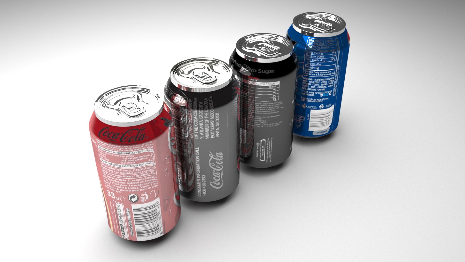 3D model Soda Cans Set - TurboSquid 1885572
