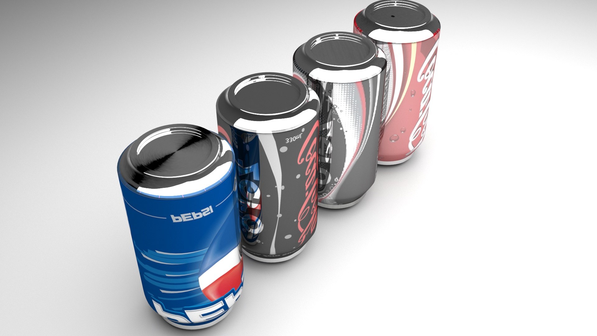 3D model Soda Cans Set - TurboSquid 1885572