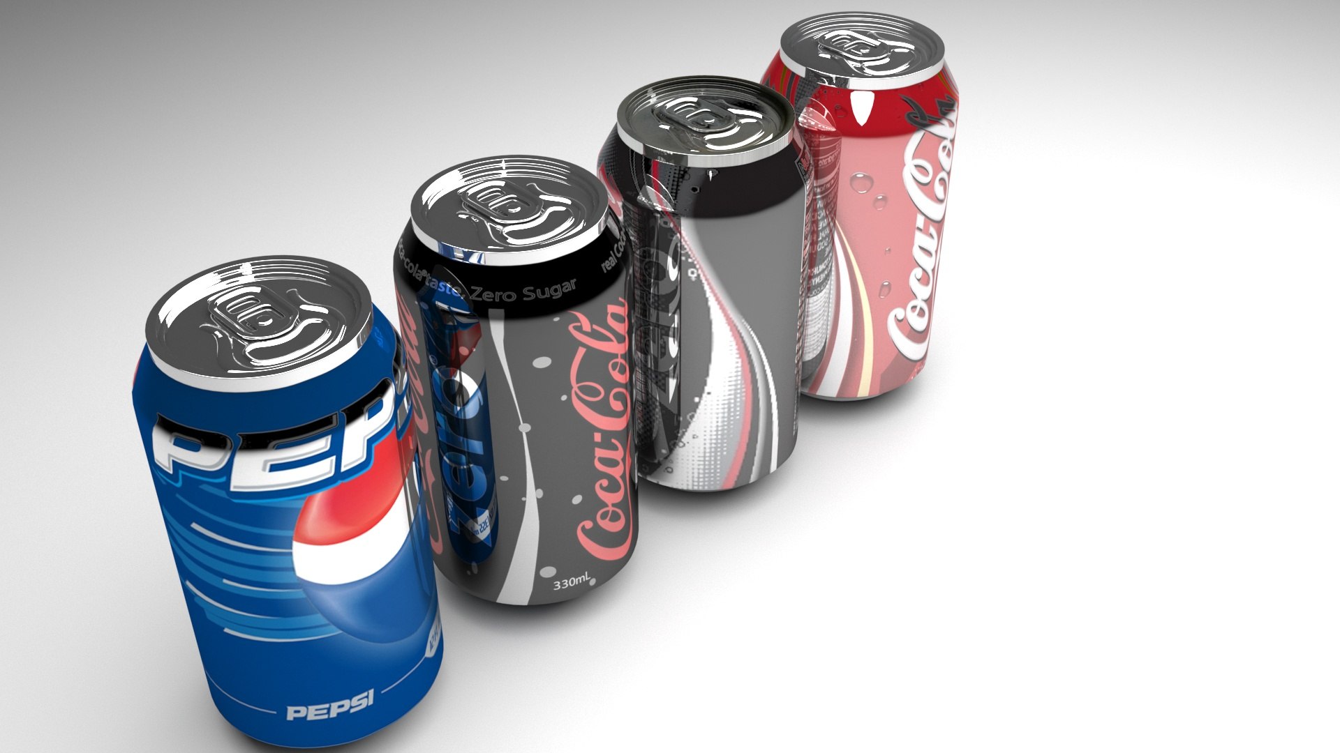 3D model Soda Cans Set - TurboSquid 1885572
