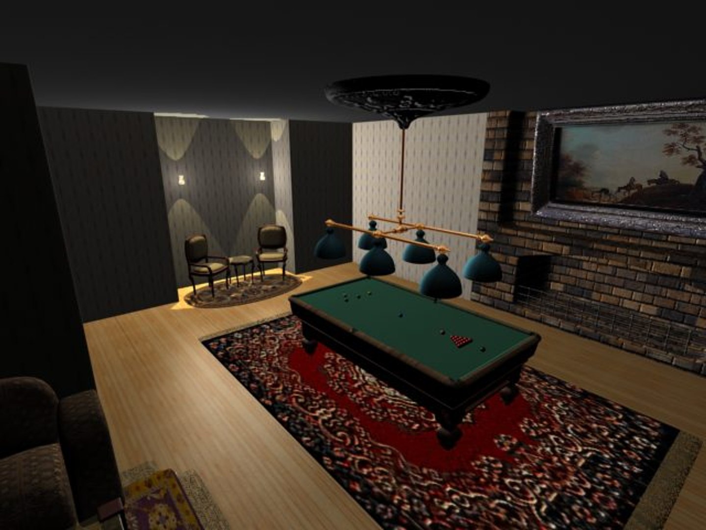snooker billiard 3d model