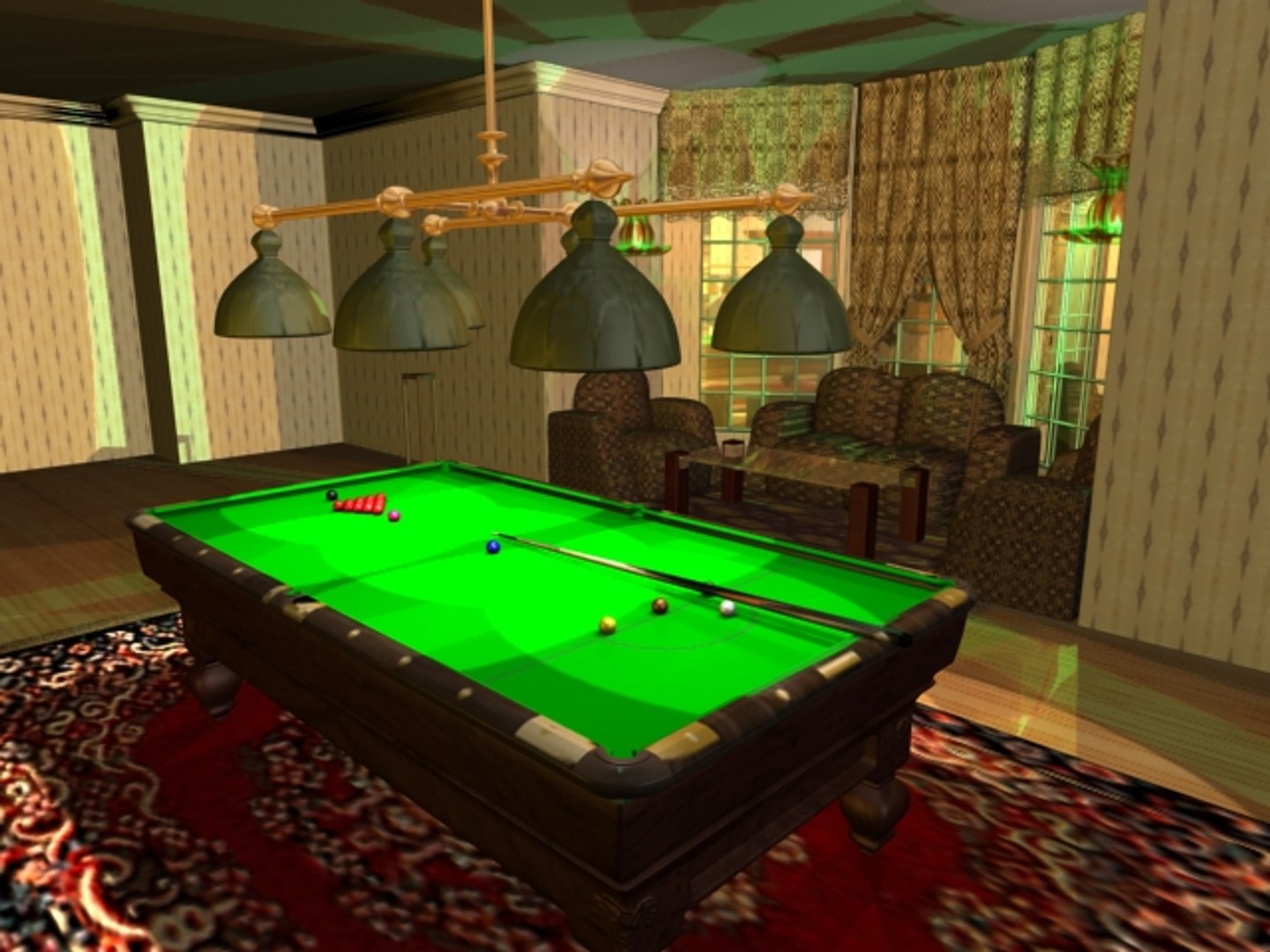 snooker billiard 3d model