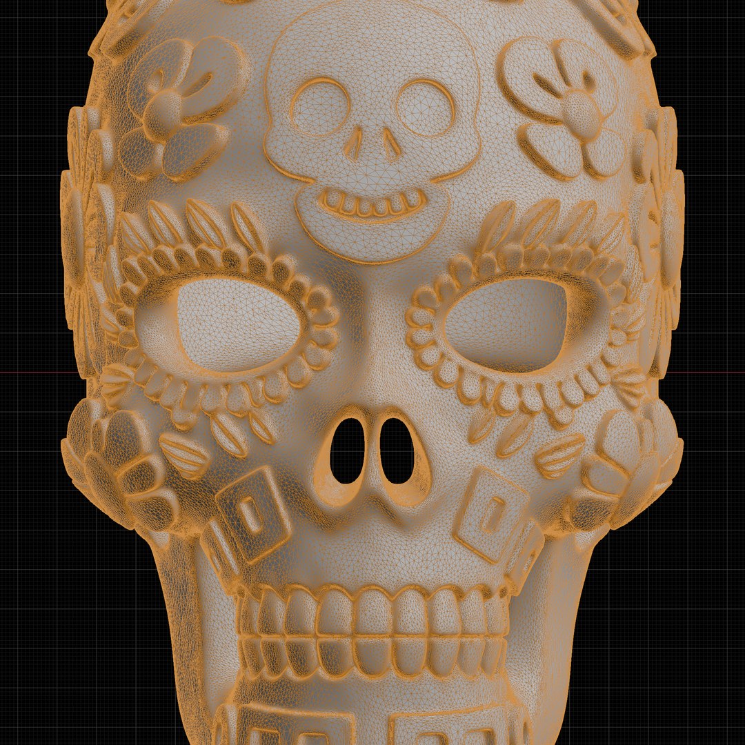 Sugar Skull Dia De Muertos 3D Print Model 3D Model - TurboSquid 2523393
