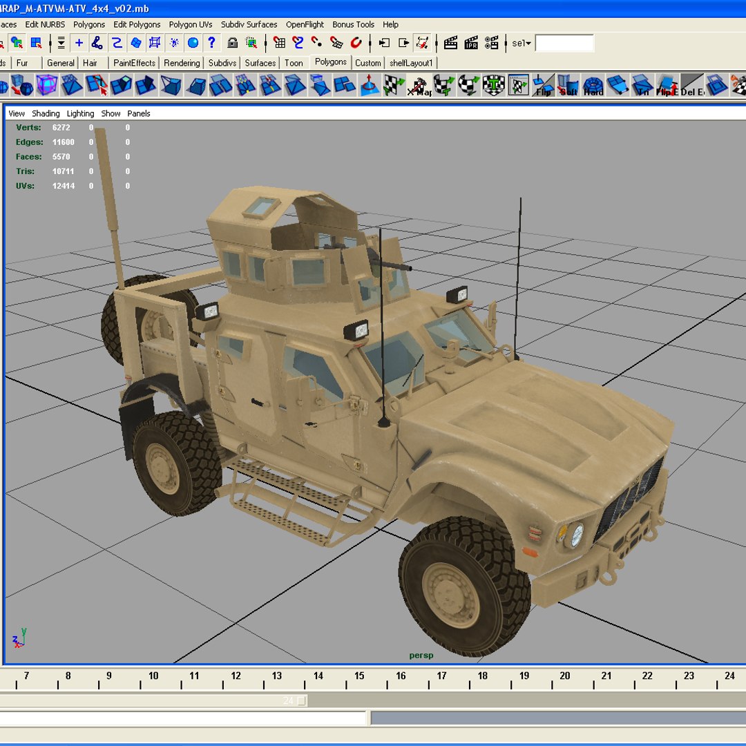 3d M-atv 4x4 Mrap Model