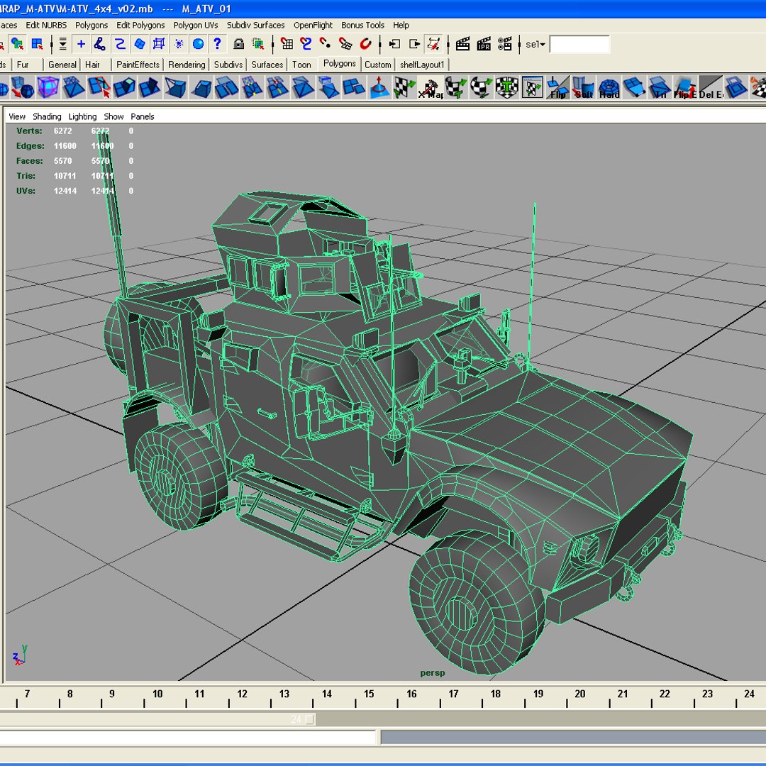 3d M-atv 4x4 Mrap Model